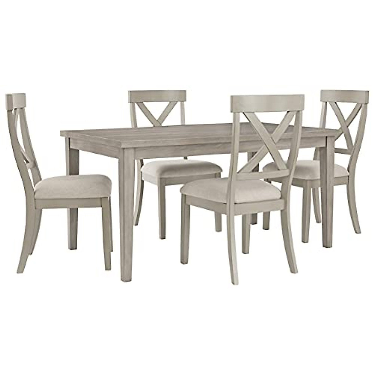Signature Design by Ashley Parellen Modern Farmhouse Rectangular Dining Room Table, Gray
