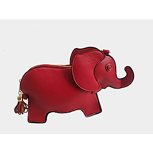 MILATA Animal Elephant Shape Crossbody Bag Purse Fashion Women Pu Leather Chic Shoulder Bag Clutch for Girls (red)