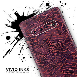 DesignSkinz Wine Watercolor Tiger Pattern Protective Vinyl Decal Wrap Skin Cover Compatible with The Samsung Galaxy S20 (Screen Trim & Back Glass Skin)