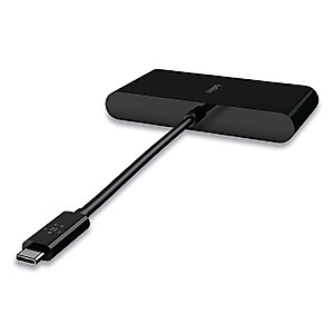 Belkin USB-C Multimedia Adapter, HDMI/Ethernet/USB-A/USB-C/VGA, 4.33", Black