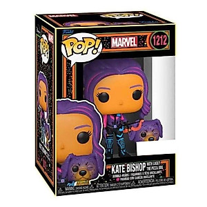 Funko Pop! Marvel Black Light Vinyl Figure Collection MCU Glow Toy (Kate Bishop & Lucky)