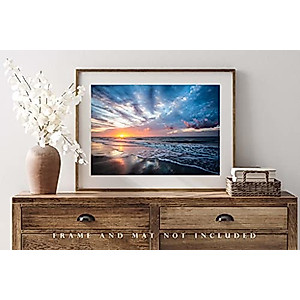 Coastal Photography Print (Not Framed) Picture of Scenic Sunrise Over Beach at Hilton Head Island South Carolina Ocean Wall Art Beach House Decor (8" x 10")
