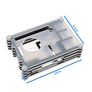 SING F LTD 4 in 1 Professional Case Compatible with Raspberry Pi 3 Model b Pi 2 b Pi b Acrylic Desktop Starter Kit