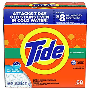 Tide Powder Laundry Detergent, Mountain Spring, 68 loads, 95 oz