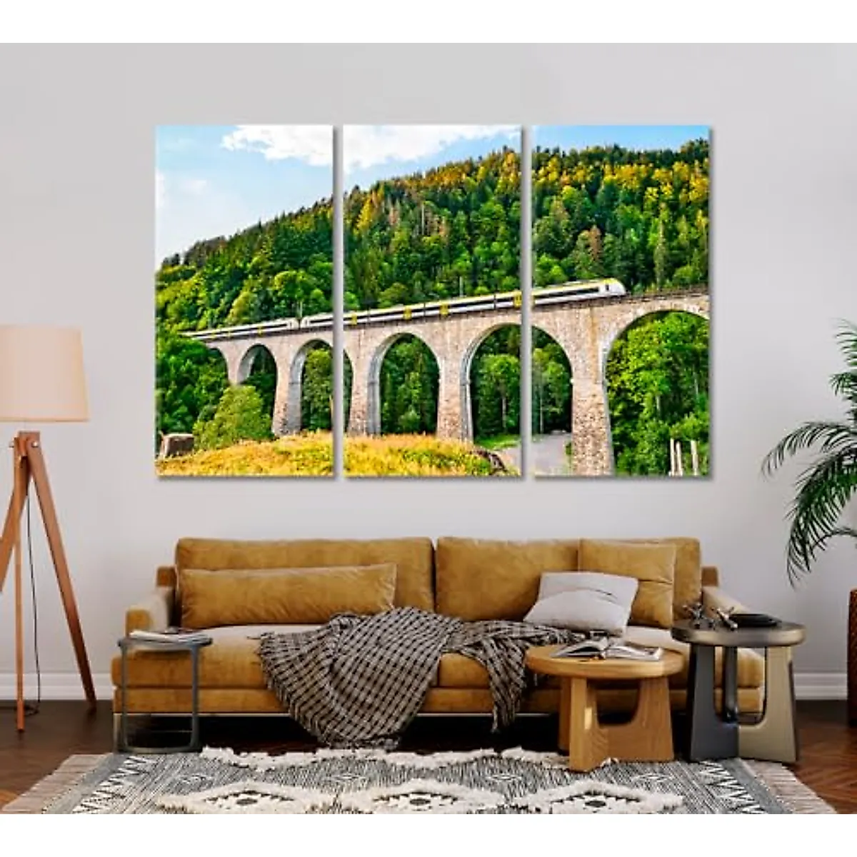 Ravenna Bridge in Black Forest Baden-Wurttemberg Germany Canvas Print 3 Panels / 36x24 inches