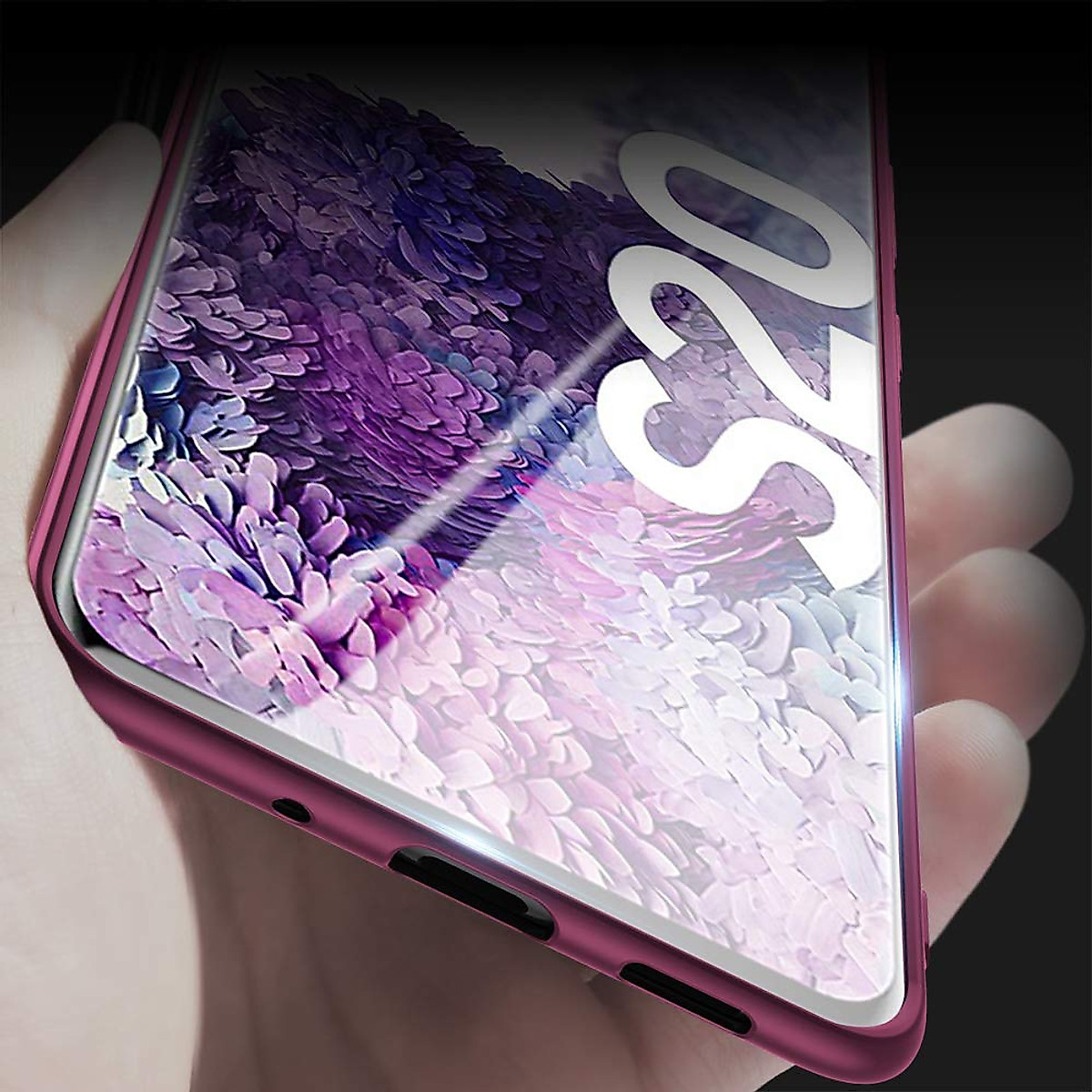 X-level Samsung Galaxy S20 Case/S20 5G Case Slim Fit Soft TPU Super Ultra-Thin [Guardian Series] S20 Phone Cover Matte Finish Coating Case Compatible Samsung S20-Wine red