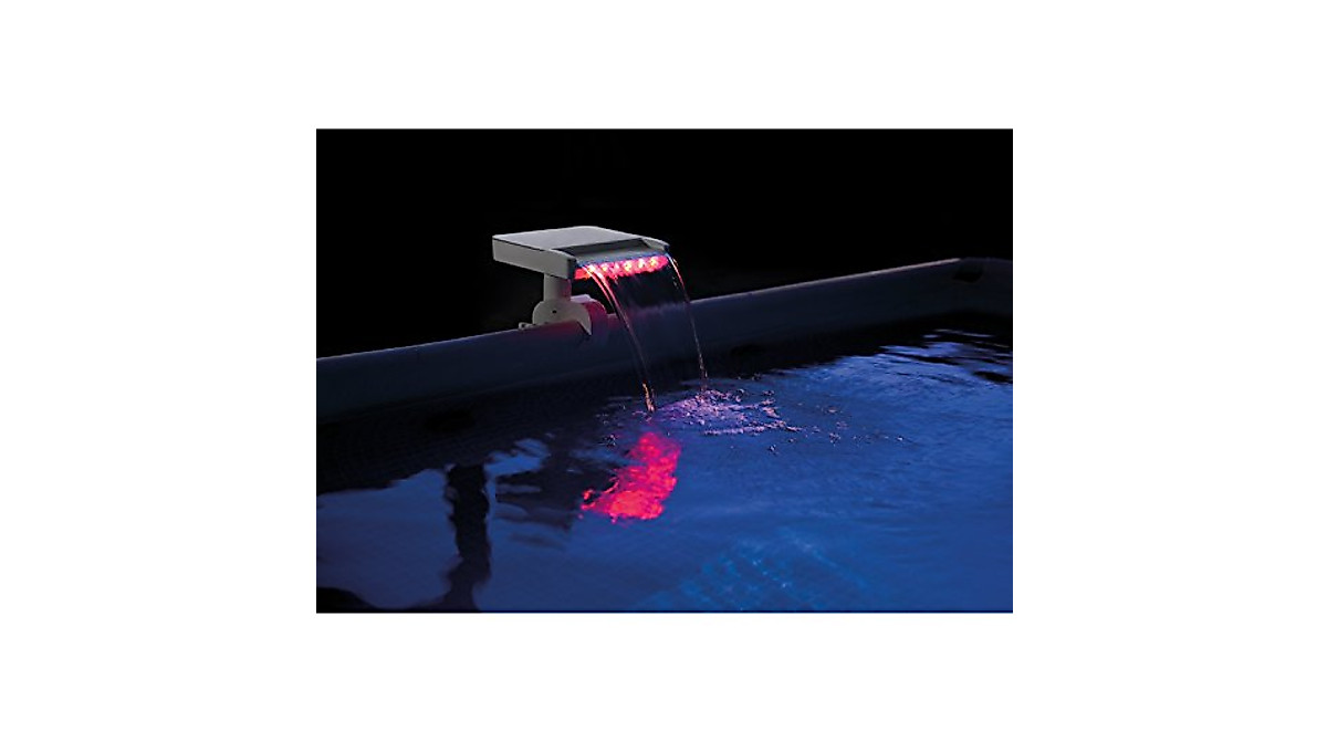 Intex Multi-Color LED Waterfall Cascade for Pool - No Batteries Needed