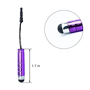 homEdge Universal Stylus Pen in Bulk, Set of 20 Packs Portable Stylus Pens with 3.5mm Jack, Compatible with All Device with Capacitive Touch Screen – 10 Color