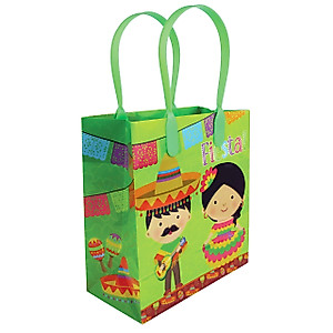 TINYMILLS Fiesta Themed Party Favor Bags Treat Bags, 12 Pack