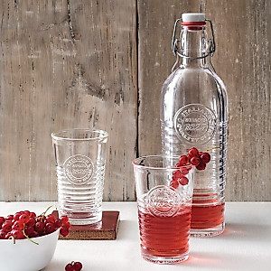 Bormioli Rocco Officina1825 Water Glasses (Set of 6), 11 oz, Clear