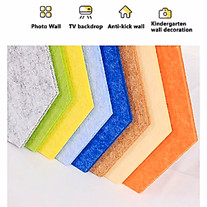 Wall decoration Three-Dimensional Felt Wall Sticker X10, Kindergarten Background, Hexagonal Color Bulletin Board Message Board