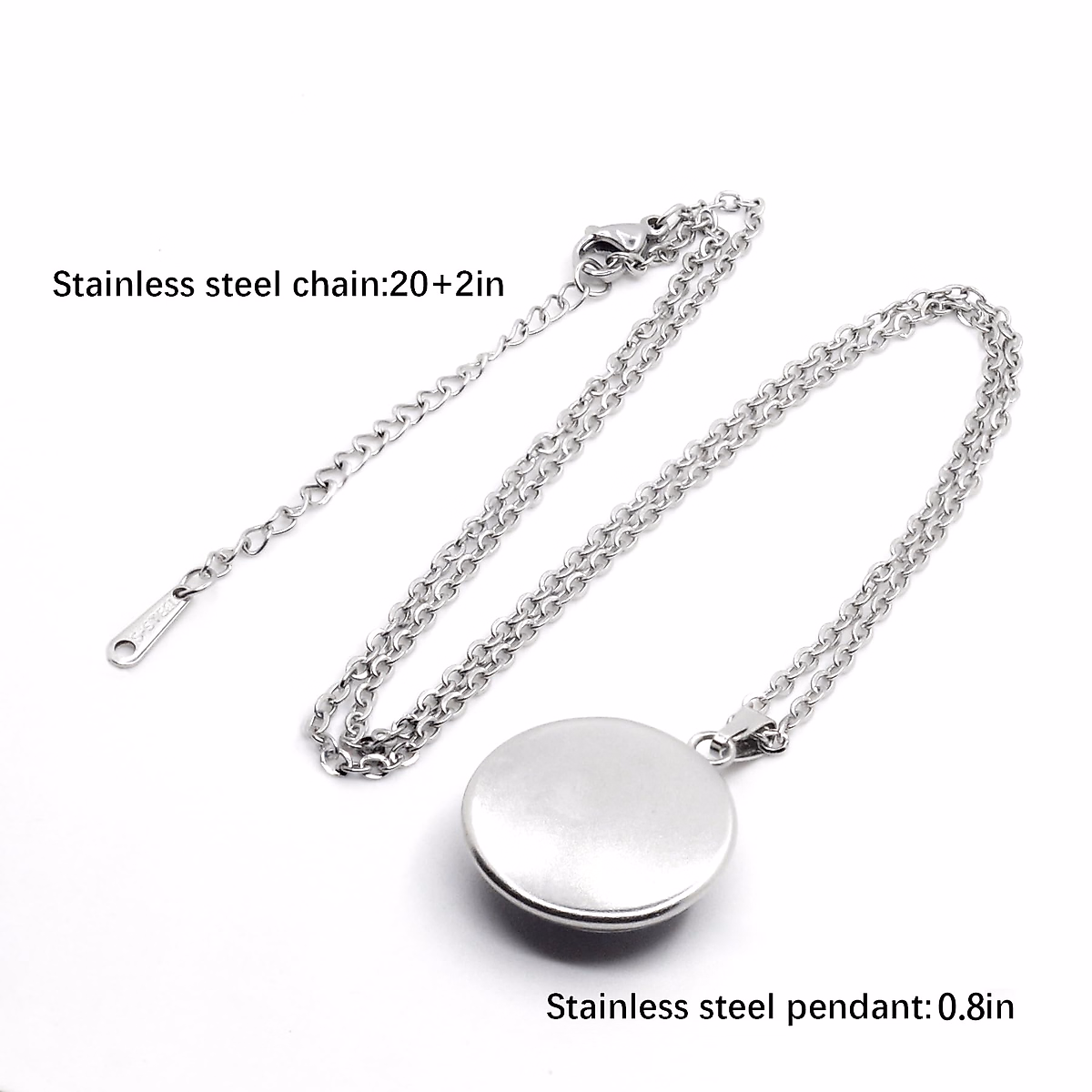Lan Jin Art Handmade Stainless Steel Charm Necklace Inspired Compatibility with Picture Glass Jewelry Gift for Anime Fan
