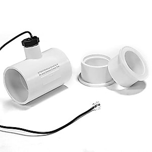 XtremepowerUS 15K Salt Chlorination System for In-Ground Pools up to 15,000 Gallons Flow Switch Cell Fitting Complete System, White