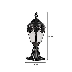 Lights Outdoor Waterproof Post Lantern Courtyard Balcony Garden Decoration Aluminum Metal Stigma Headlights Outdoor E27 Exterior Pillar Post Lamp Street Pedestal Lamp External Desktop Landscape Stadiu