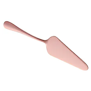 Dough Cutter Cake Pie Pastry Servers, Stainless Steel Cake Serving Onside with Fine Serrated, Simple Serrated Cake Shovel, Baking Tool for Kitchen Home Wedding (Rose Gold) Baking Shovel