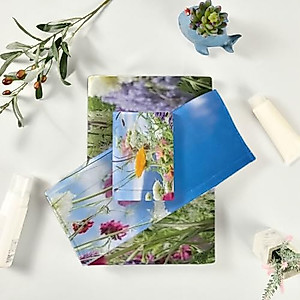 Flradish Flower Towels 3 Pack Bath Towels for Bathroom Set Soft Cotton Highly Absorbent Lightweight & Quickdry Towel Set 1 Bath Towel,1 Hand Towel,1 Washclothe