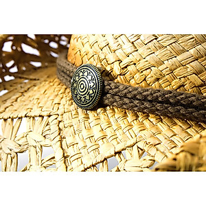 Sonoma (Medium) - Deadwood Trading | Natural Raffia Straw Cowboy Hats for Men & Women | Hit The Beach in Cowboy Style