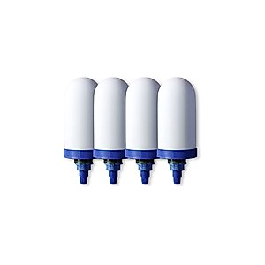 AquaEasy Ceramic Water Filter Candle (4 Piece) Replacement Gravity Water Filter Blocks Compatible with Gravity Filter Systems like ProOne, AlexaPure and Berkey | Pre Filtration | Ceramic Dome Filter