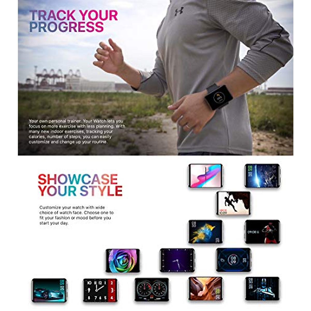 Rainbuvvy Smart Watch Men 3GB +32GB 2700mAh 2.86" Large Screen with Face ID Camera GPS WiFi 4G Android Smartwatch Phone (Silver)