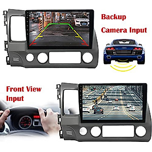 Binize Android 10 Car Stereo Compatible with CarPlay&Android Auto,10 Inch Touch Screen Car Radio Support Bluetooth,GPS Navigation,FM&AM,RDS,DSP,SWC for Honda Civic 2006-2011+Backup Camera