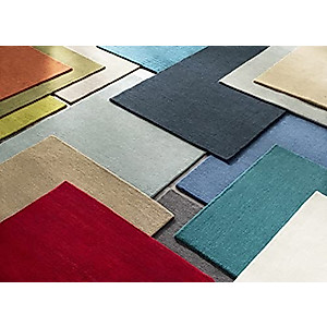 Brockton Solid Wool Modern Farmhouse Area Rug - Suitable for Living Room Bedroom -0 Wool - Hand Loomed - Medium Pile - Beige, Cream - 6' x 9'