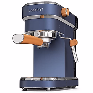 Laekerrt Espresso Machine 20 Bar Espresso Maker CMEP01 with Milk Frother Steamer, Home Expresso Coffee Machine for Cappuccino and Latte (Navy Blue, Stainless Steel) Gift for Coffee Lovers, Father
