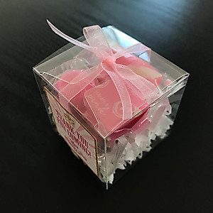 HOZEON 150 PCS Clear Favor Boxes 2 x 2 x 2 inches, Clear Plastic Gift Boxes, Transparent Gift Box for Candy, Cookies, gift, Wedding, Birthday Party, Cupcakes, Thanksgiving, Christmas