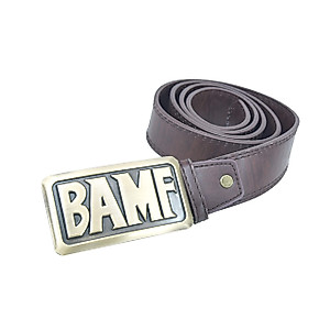 DAZCOS Adjustable Brown Cosplay Belt with Bronze (Brown Style1)