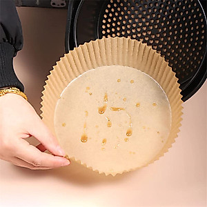 50PCS Air Fryer Parchment Paper Liners Non-Stick Disposable Paper Tray Barbecue Plate Food Oven Kitchen Round Baking paper food liners