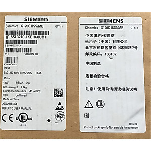 6SL3210-1KE18-8UB1 G120C Frequency Convertor VFD 4Kw 5Hp 6SL3 210-1KE18-8UB1 Sealed in Box One Year Warranty