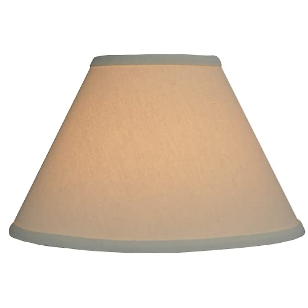 FenchelShades.com 5" Top Diameter x 12" Bottom Diameter 8" Height Fabric Empire Lampshade With Spider Attachment (Linen Beige Homespun)