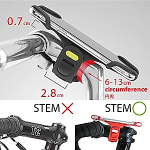 Bone】 Bike Tie Pro 2, Universal Bike Phone Mount for Stem Mount, Bicycle Motorcycle Stem Handlebar Cell Phone Holder for iPhone 12 11 Pro Max XS XR 8 7 6 Plus (Black)