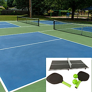 Pickle Ball Set with Net for Home, Portable Pickleball Net Set Indoor Pickleballs. Pickleball Set with Net Wooden Tabletop Desktop Portable Pickleball Court Pickleball Starter Set for Adults