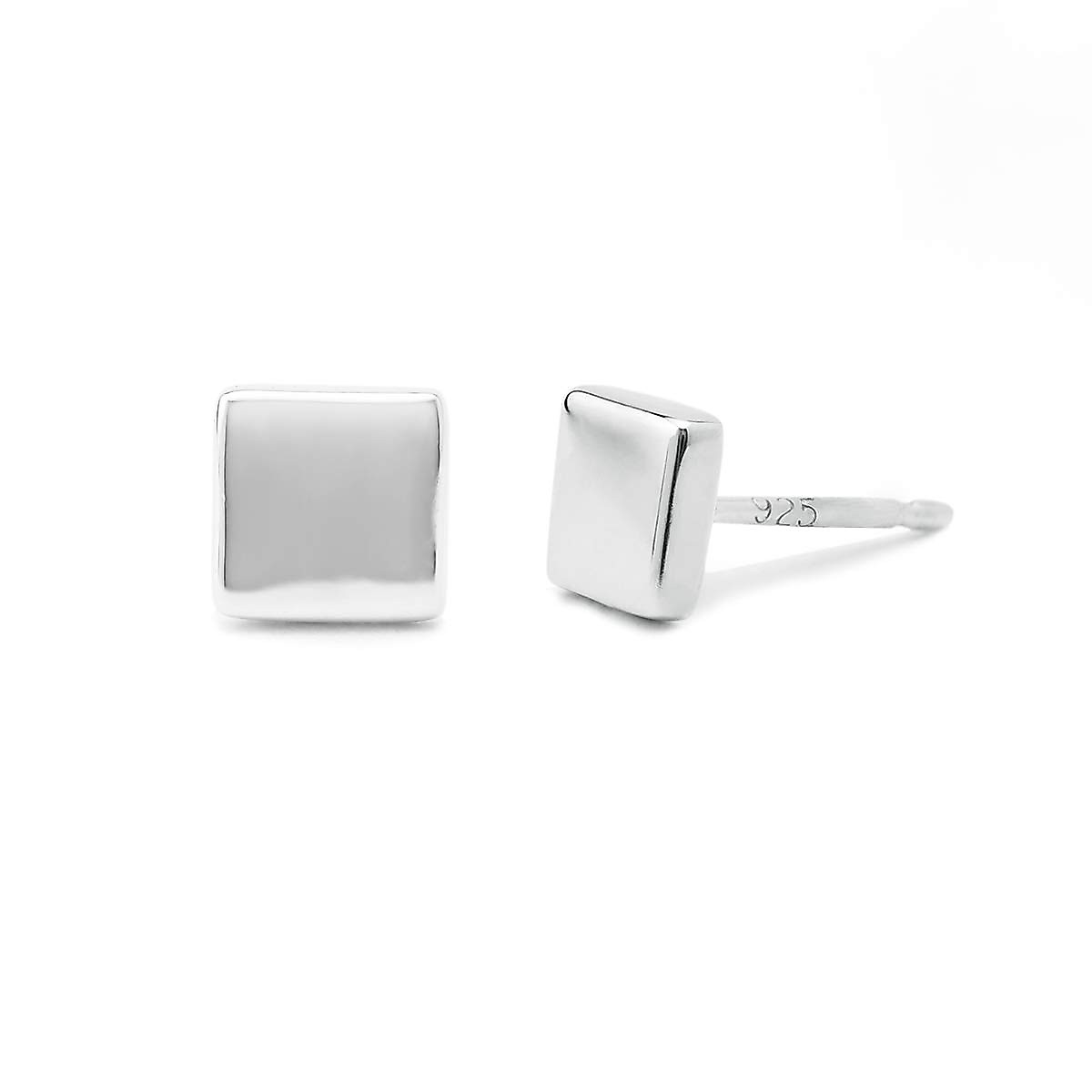 Boma Jewelry Sterling Silver Square Geometric Stud Earrings