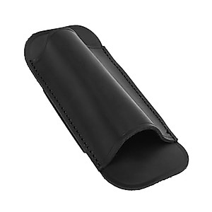 Alomejor Horizontal Knife Sheath Horse Leather Exquisite Craftsmanship Stylish Belt Holder Waist Pack Design for Outdoor Activities (Black)