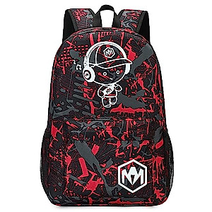 School Backpack for Teen Boys Bookbags Elementary High School Laptop Bags MenTravel Daypacks (Red)