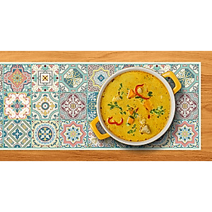 Heat Resistant Table Runner Trivet 39 x 12 Inch Protects Dining Table and Countertop from Heat and Scratch. Unique Design by an European Artist. Venetian Beauty 7271