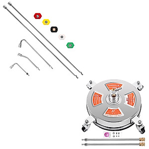 M MINGLE Pressure Washer Extension Wand, 14'' Pressure Washer Surface Cleaner Attachment