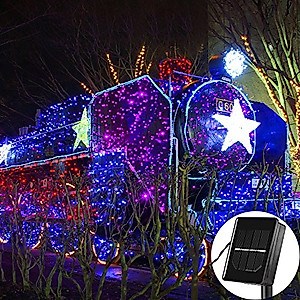 36ft 100 LED Fairy Lala Bubble Solar String Lights Waterproof 8 Working Modes Decoration lighting for Outdoor Patio Lawn Garland Landscape Fairy Garden Home Wedding Holid (1 Pack, 100LED Lara Bulbble)