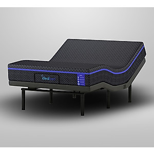 iDealBed G4 Nova Luxury Memory Foam Mattress + 4i Custom Adjustable Bed, Pressure Relief Support, Cooling Temp Regulation, Advanced Silent Operation, Massage (Nova Firm, Twin XL)