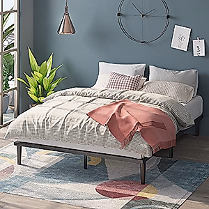 Zinus Parker Platform Bed with Tapered Legs/Wood Slat Support/No Box Spring Needed/Easy Assembly, Queen