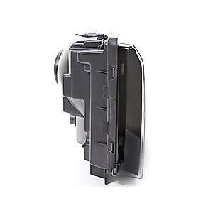 HEADLIGHTSDEPOT Conversion to 05-07 Style Harley-Style Black Housing Halogen Headlights Compatible With Ford Excursion F-250 F-350 F-450 F-550 Super Duty 1999-2007