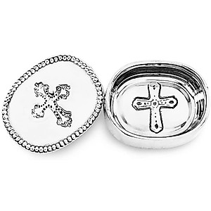 Beatriz Ball Baby Peek-A-Boo Cross Oval Keepsake Box