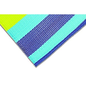 Camco Handy Mat with Strap, Perfect for Picnics, Beaches, RV and Outings, Weather-Proof and Weather Resistant (Green/Turquoise - 60" x 78") (42806)