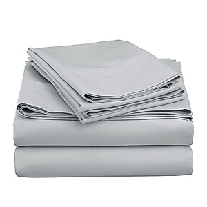 MOONLIGHT20015 Silver King Size Duvet Cover – Soft 3 Piece Double Brushed Microfiber Duvet Cover Set with Button Closure, 1 Duvet Cover King Size 104x90 inches and 2 Pillow Shams