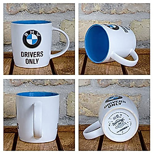 Nostalgic-Art Retro Coffee Mug, BMW – Drivers Only – Gift idea for car accessories fans, Large Ceramic Cup, Vintage Design, 11.2 oz