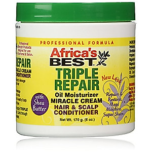 Africa's Best Triple Repair Oil Moisturizer Hair and Scalp Conditioner, 6 Ounce (Packaging May Vary)