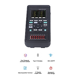 WEYI Temperature Data Recorder, High Accuracy Multi Channel Temperature Tester for Electronics Testing (US Plug)