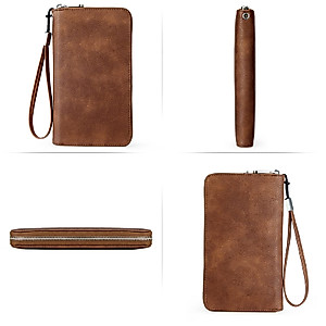 BOSTANTEN Womens Leather Wallets RFID Blocking Large Capacity＆Backpack Purse for Women Fashion Travel Backpacks