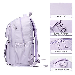 Reqinqin Kids Backpack Boys And Girls Backpack Purple Waterproof School Backpack Suitable for Age for Over 6 Years old Lightweight Purple Travel Toddler Backpack（Purple ）